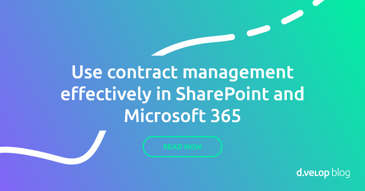Contract Management in SharePoint and Microsoft 365 | d.velop