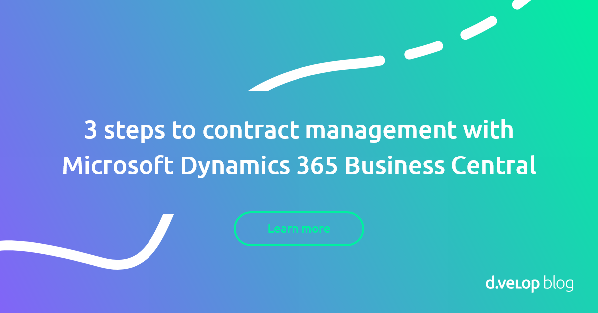 Contract Management - MS Dynamics 365 Business Central