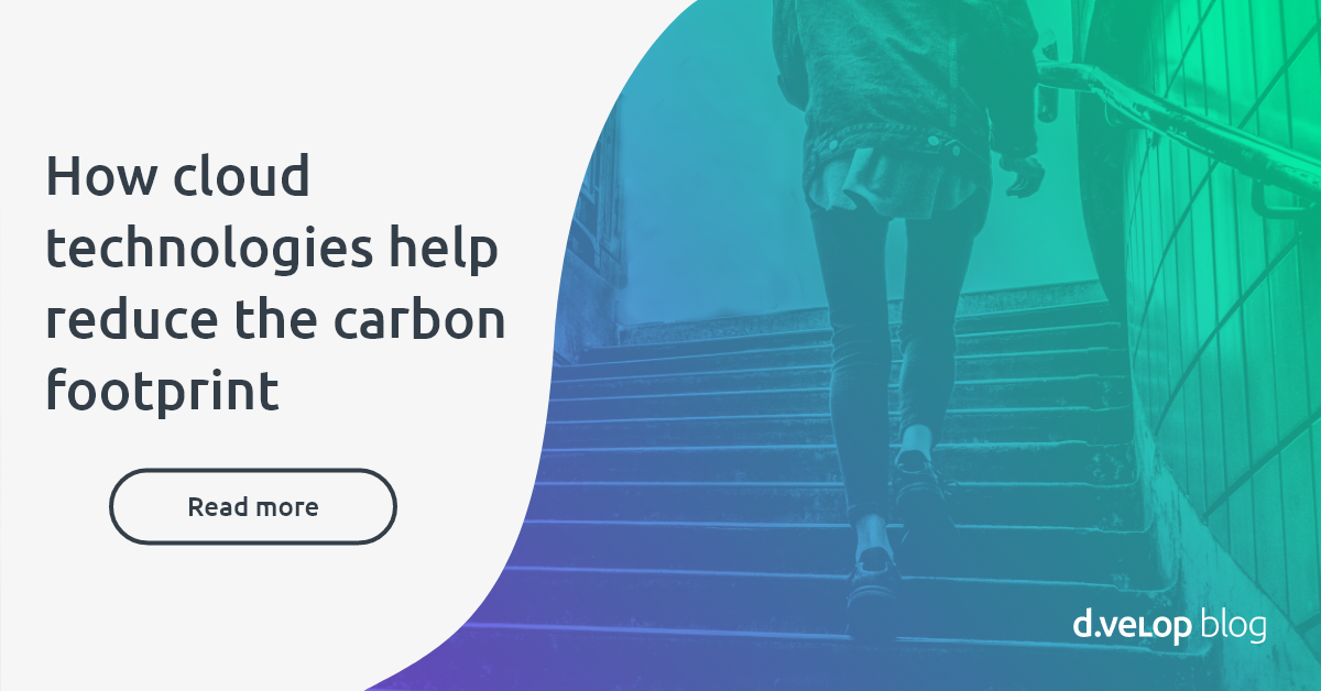 How cloud technologies help reduce the carbon footprint